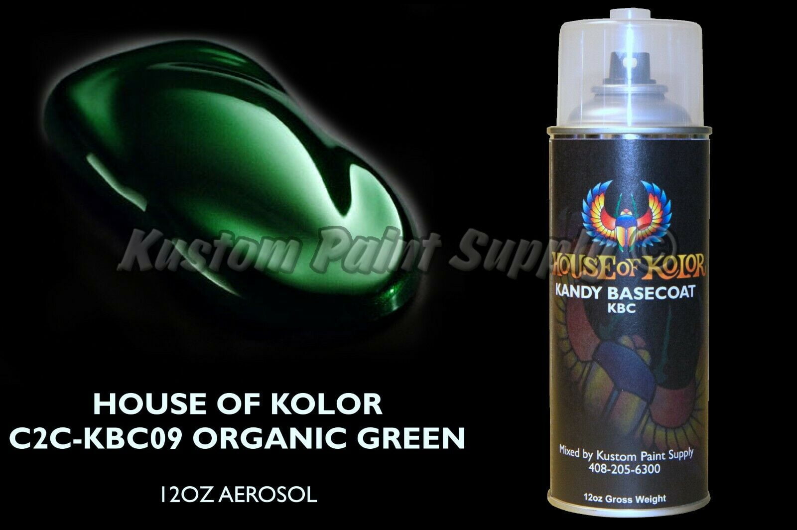 Organic Green Kandy Basecoat KBC09 House of Kolor 12oz Aerosol Can ...