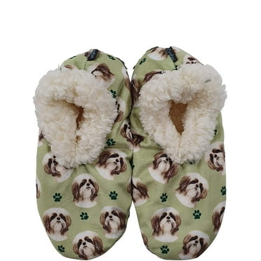 Comfies Womens Boxer, Uncropped Dog Slippers - Sherpa Lined Animal ...