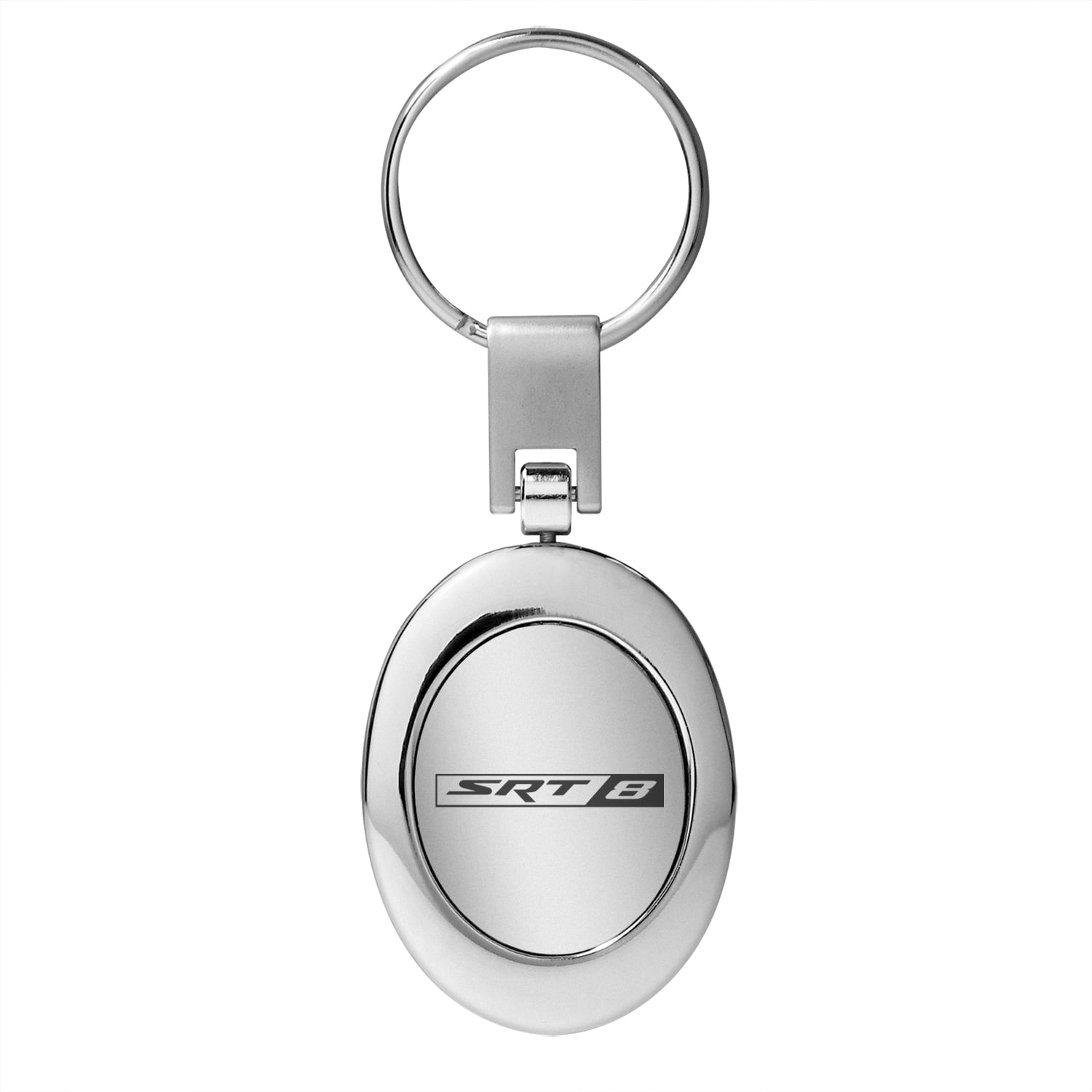 Dodge SRT8 Chrome Oval Metal Key Chain Keychain - Walmart.com