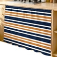 Orange Navy Blue Striped Cabinet Curtains 35''x35'', Gradient ...