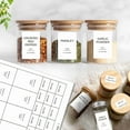191 Spice Jar Labels Preprinted Minimalist Stickers - White Waterproof ...