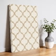 Beige Khaki Plaid Canvas Wall Art for Living Room, Retro Country ...