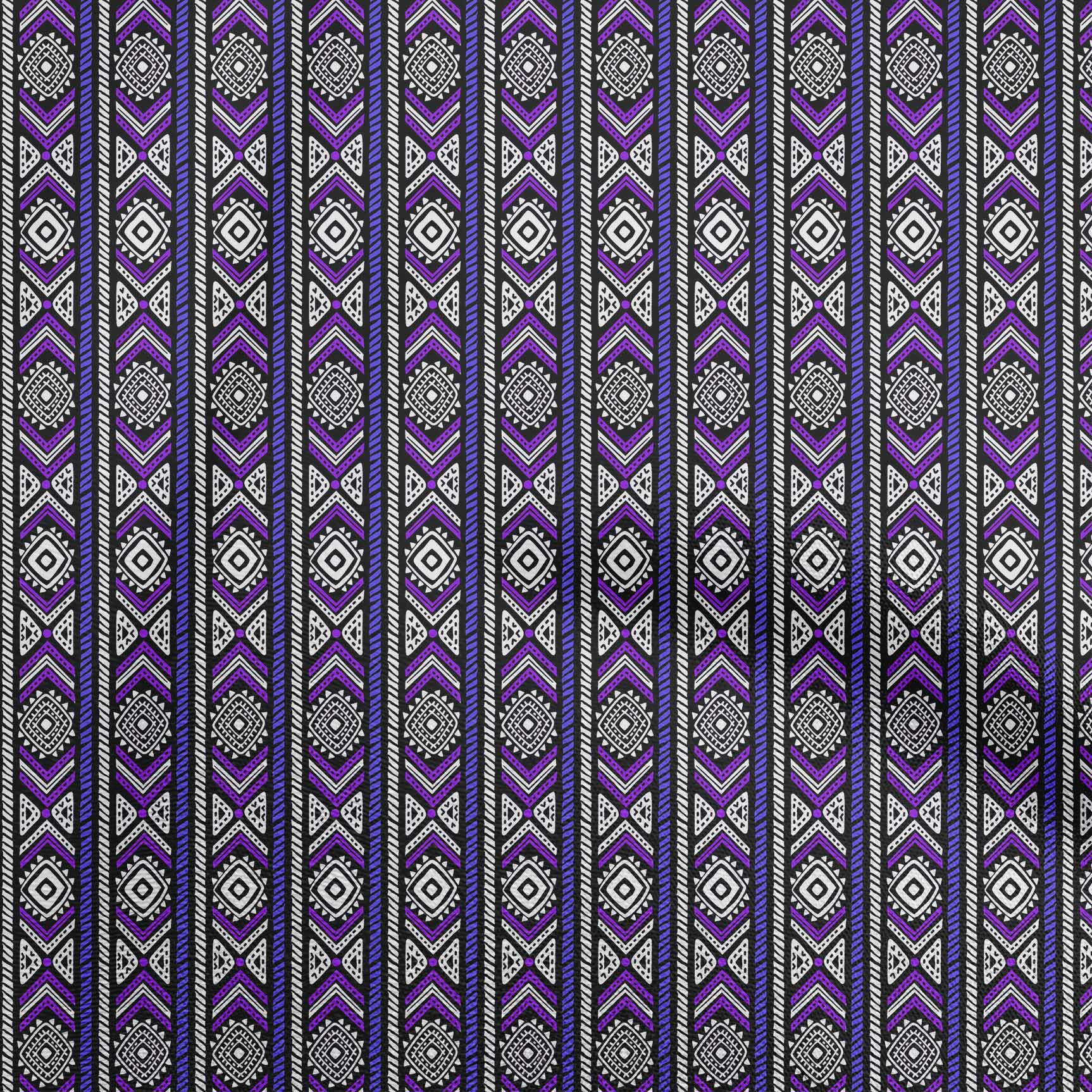 oneOone Velvet Violet Fabric Tribal Sewing Craft Projects Fabric Prints ...