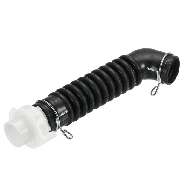 Uxcell Black Washing Machine Drain Pipe 0.8Ft PVC Drain Hose Corrugated ...