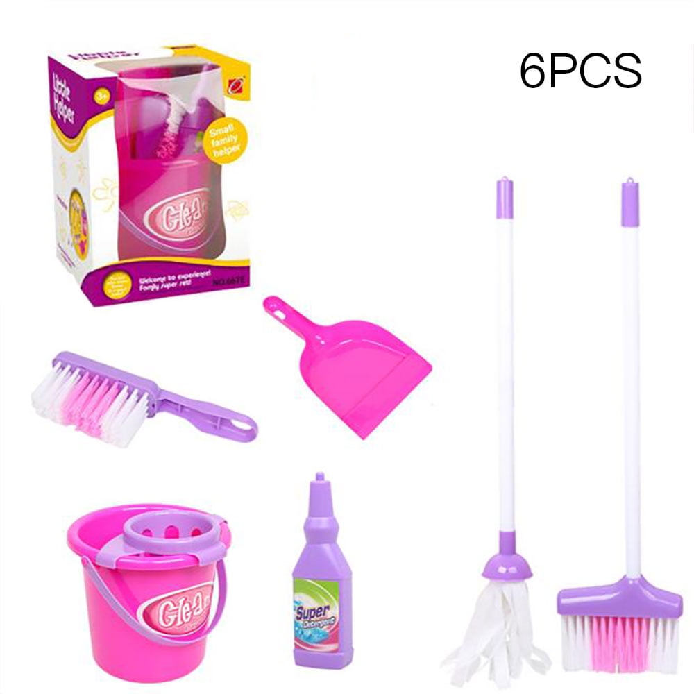 Pretend Mopping Bucket Toy Simulation Mini Cleaning Tool Playhouse ...
