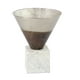 Decmode Rustic 13 X 10 Inch Funnel Pot Ombre On A Stone Base - Walmart.com