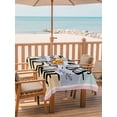 Bless Our Home Rectangle Outdoor Tablecloth with Umbrella Hole Leaf ...
