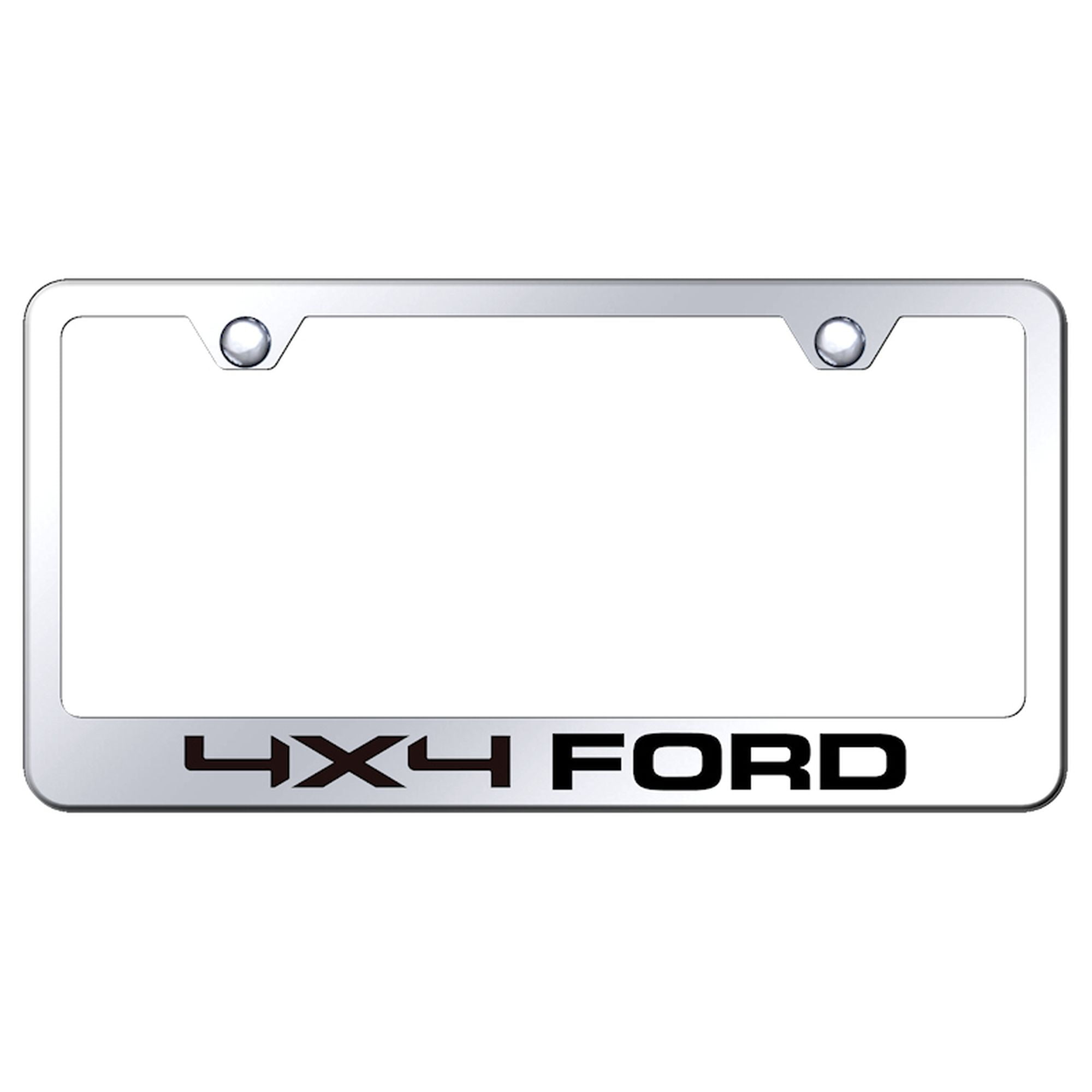 Ford 4X4 Laser Etched Logo Stainless Steel License Plate Frame (Chrome ...