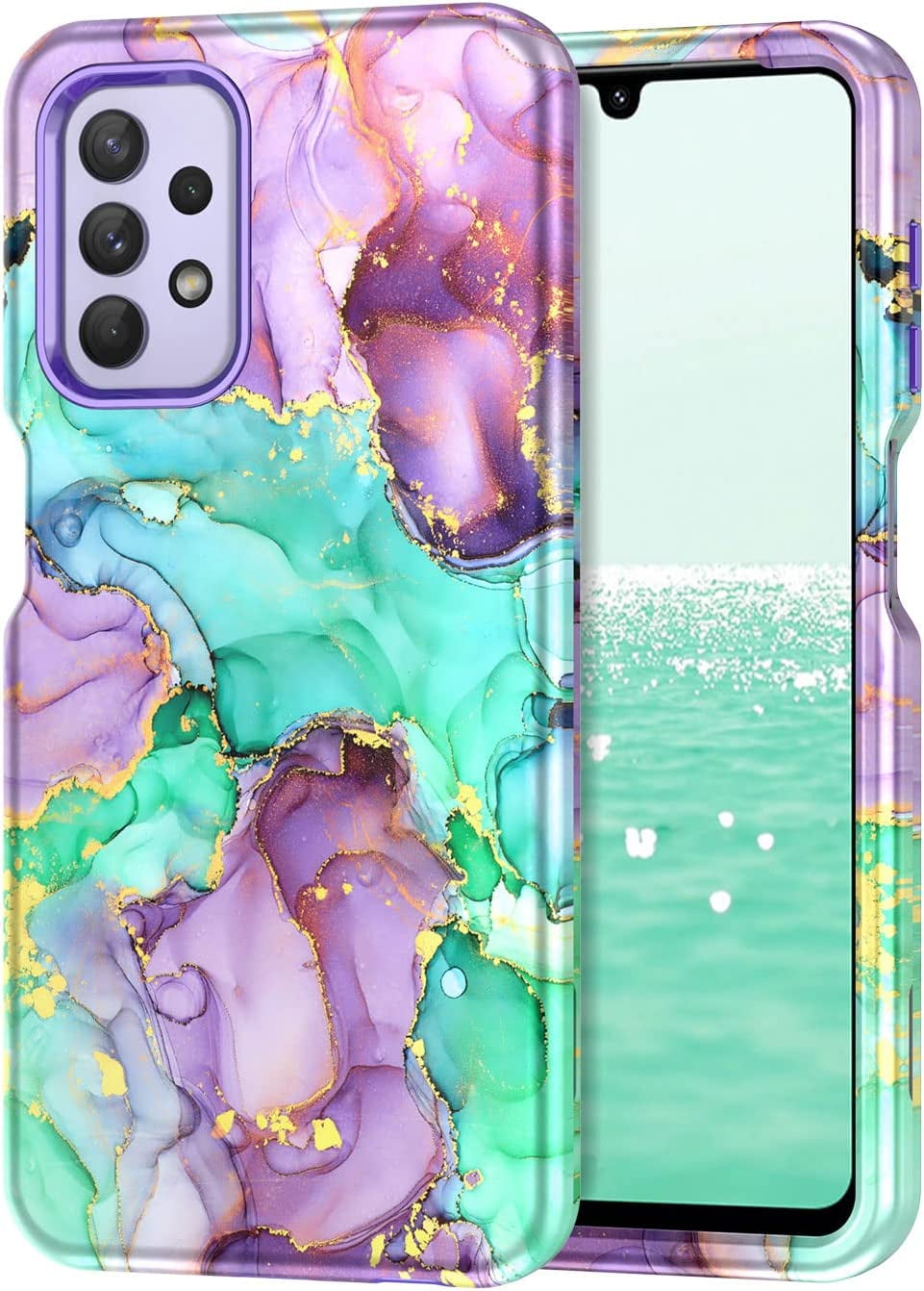 CASEFIV for Samsung Galaxy A32 5G Case,Marble Pattern Heavy Duty ...