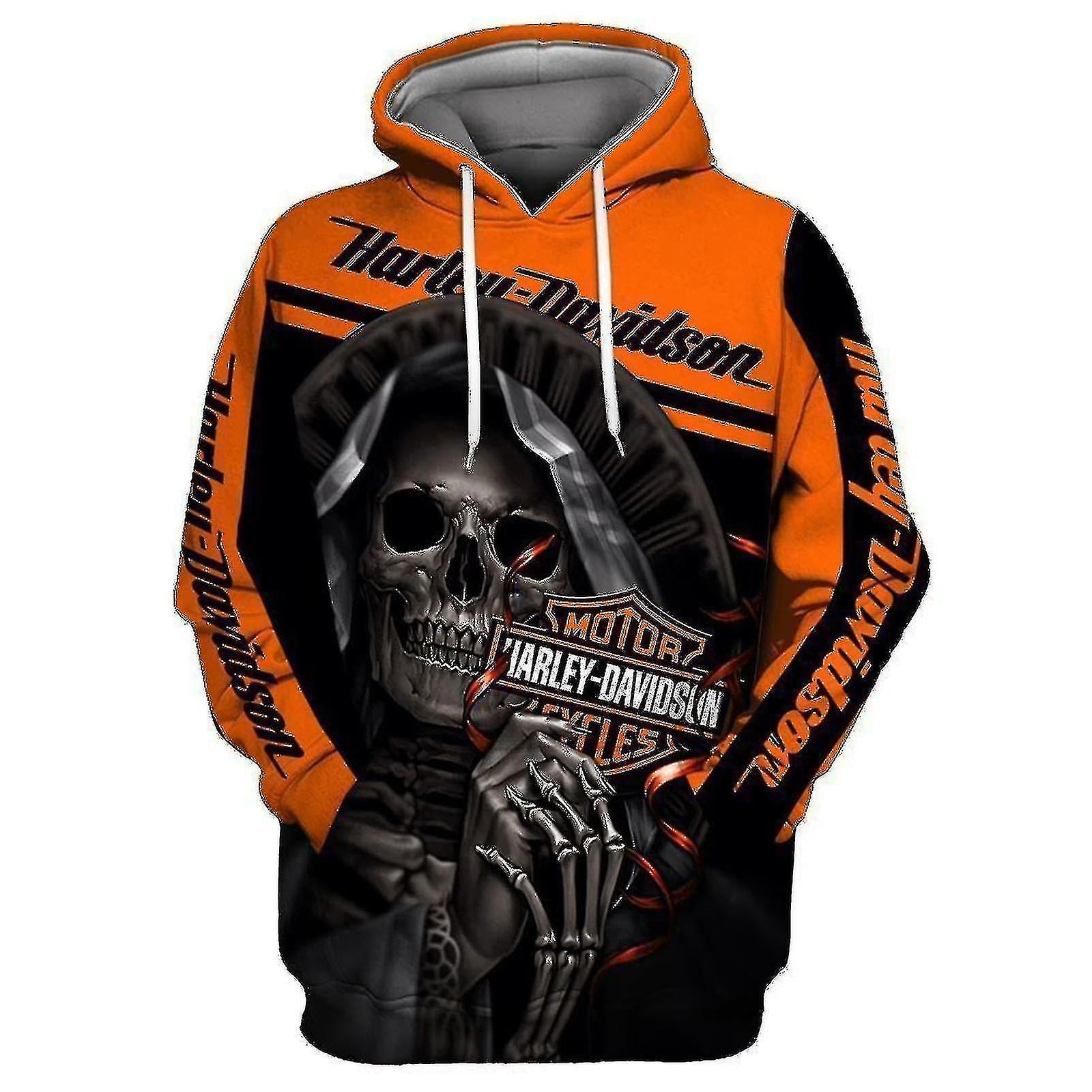 Click here for Aiony New 3d Skull Harley-Davidson Hoodie Sweatshi... prices