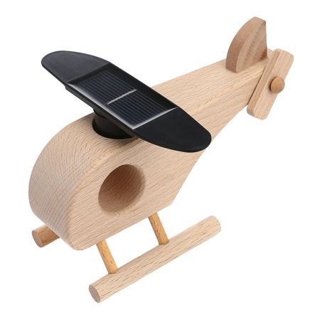 Wood , Solar Propeller Aircraft Model Fighter Model, for Desktop Shelf ...