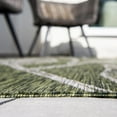 Unique Loom Leaf Indoor/Outdoor Botanical Rug Green/Ivory 6' 1" x 9 ...