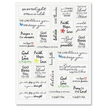 Illustrated Faith Basics Stickers, 6" x 12" - Walmart.com