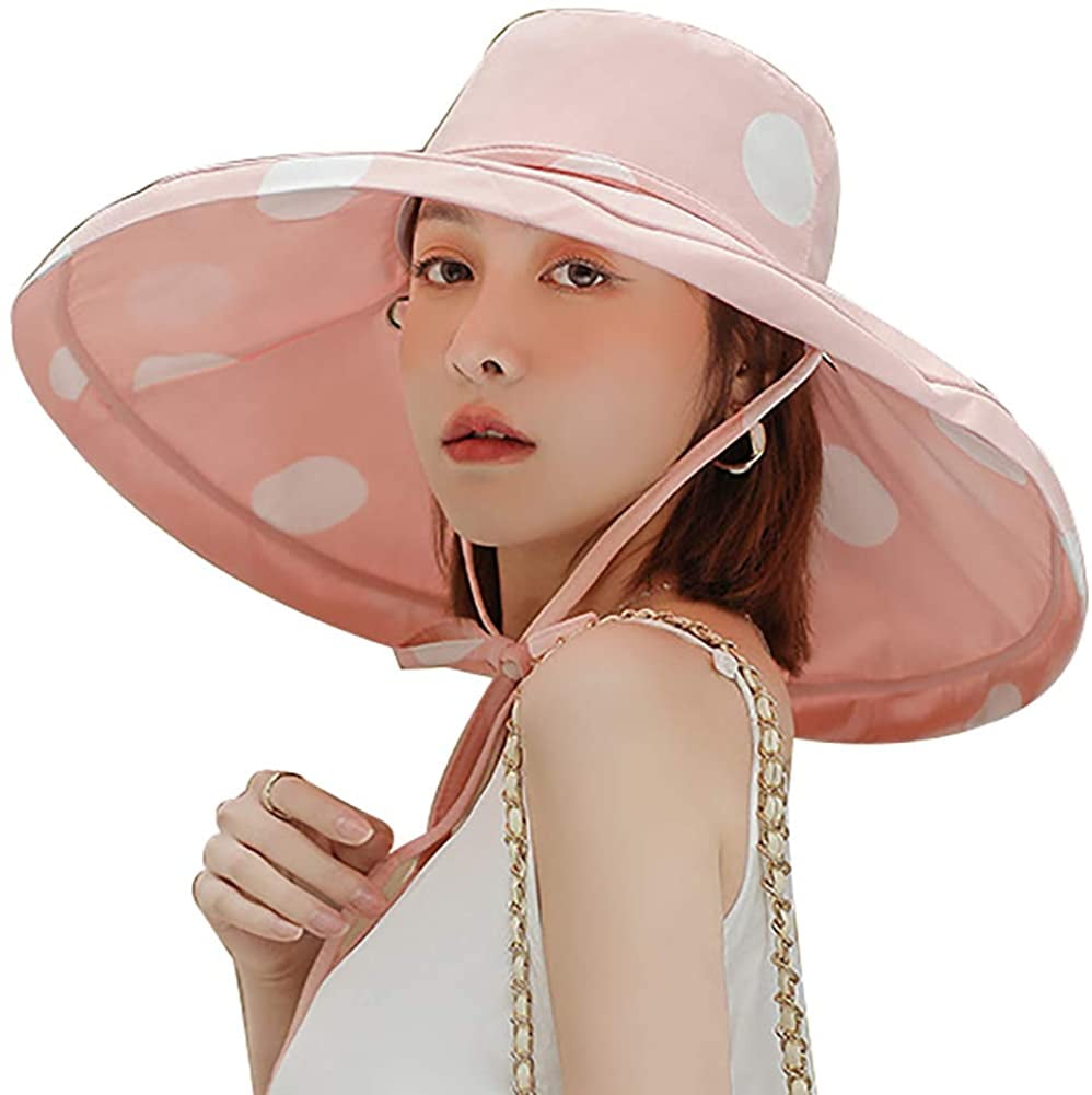CoCopeaunts Women's Sun Hat Packable Reversible Bucket Hat UV Sun Protection Wide Brim Summer ...