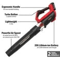 PowerSmart 20V Cordless Handheld Garden Leaf Blower with 2 Batteries ...
