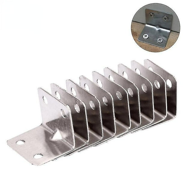 10pcs Stainless Steel Corner Bracket Connectors Corner Stand Right ...