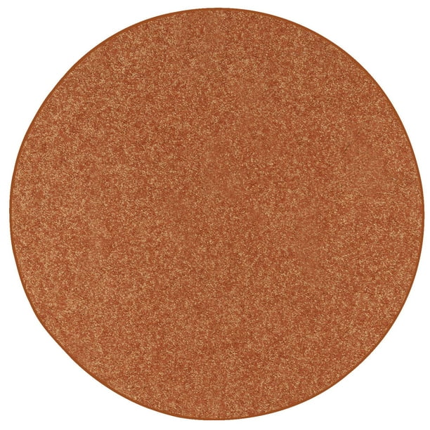 Bright House Solid Color Round Shape Area Rugs Rust - 24" x 24" Round ...