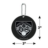 Justice League Athletic Shield Logo Round Luggage ID Tag Card Suitcase ...
