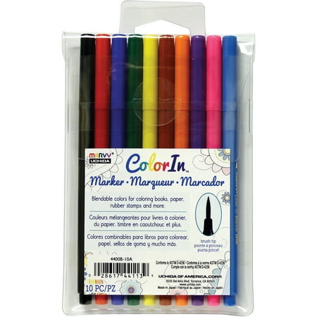 Color In Brush Tip Markers 10/Pkg-Primary 4400B10-A | Walmart Canada