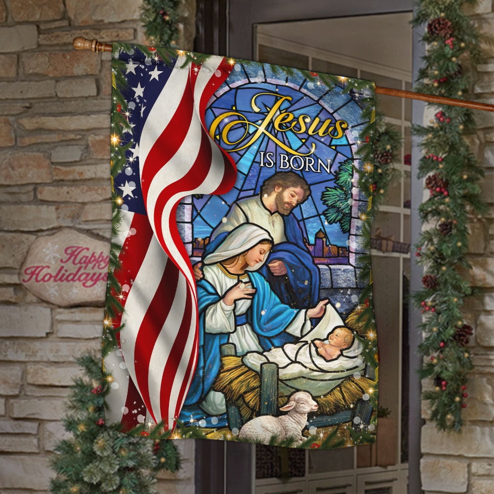 FLAGWIX Christmas House Flag - Jesus Is Born Flag LHA1897F - Walmart.com