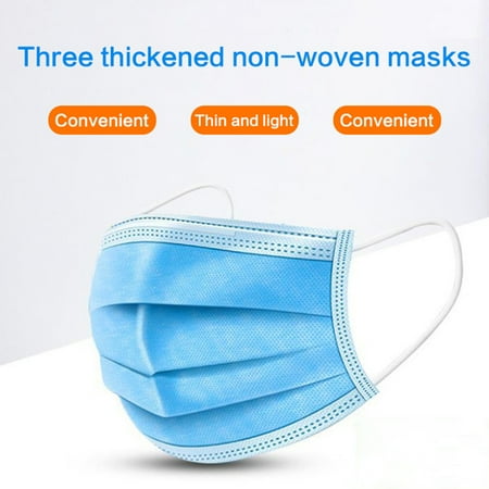 50PCS Disposable Face PPE Adaptable Nose Bar 3-Layer Protective Face ...