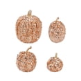 7 Pcs Sequined Velvet Foam Pumpkins,Assorted Sizes Artificial Fall ...