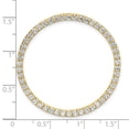 38.9mm 14k Solid Yellow Gold 2 Ct Lab Grown Diamond SI+ G+ Circle Chain ...