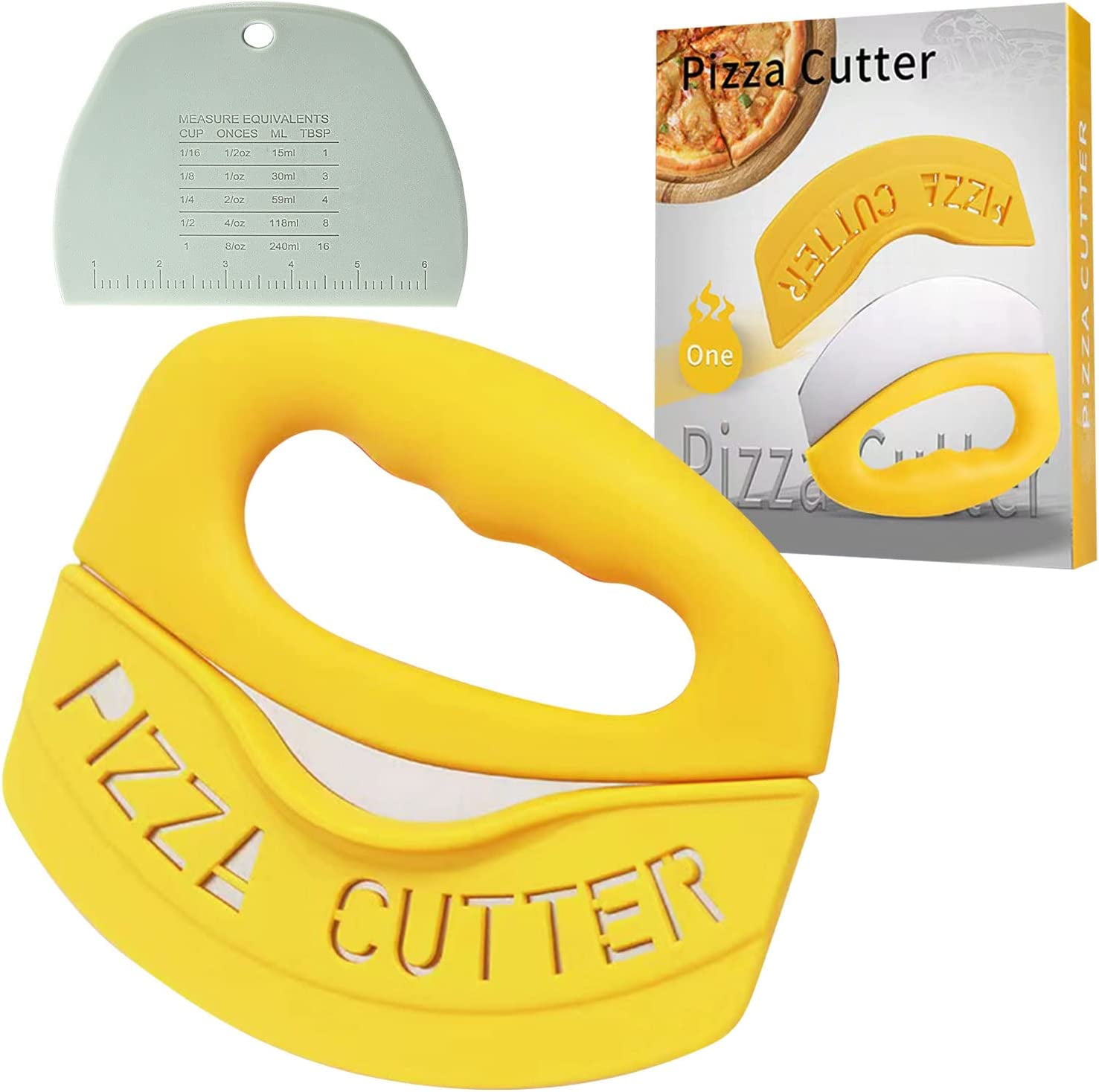 Pizza Cutter, Champhox Pizza Knife Sharp Stainless Steel Blade ...