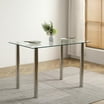 Costway 47'' Light Gray Dining Table for Small Spaces, Kitchen Dinner ...