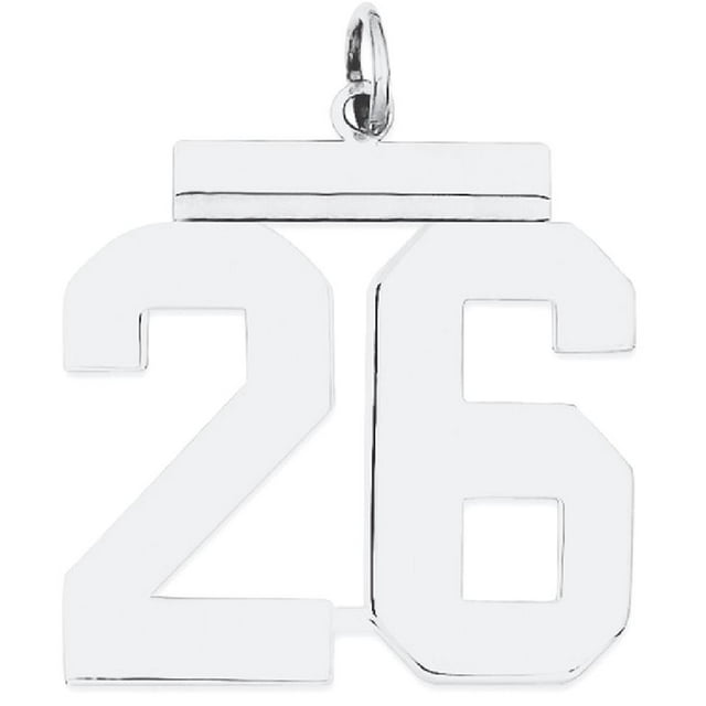 925 Sterling Silver Number 26 Charm Necklace Pendant Charms Fine ...