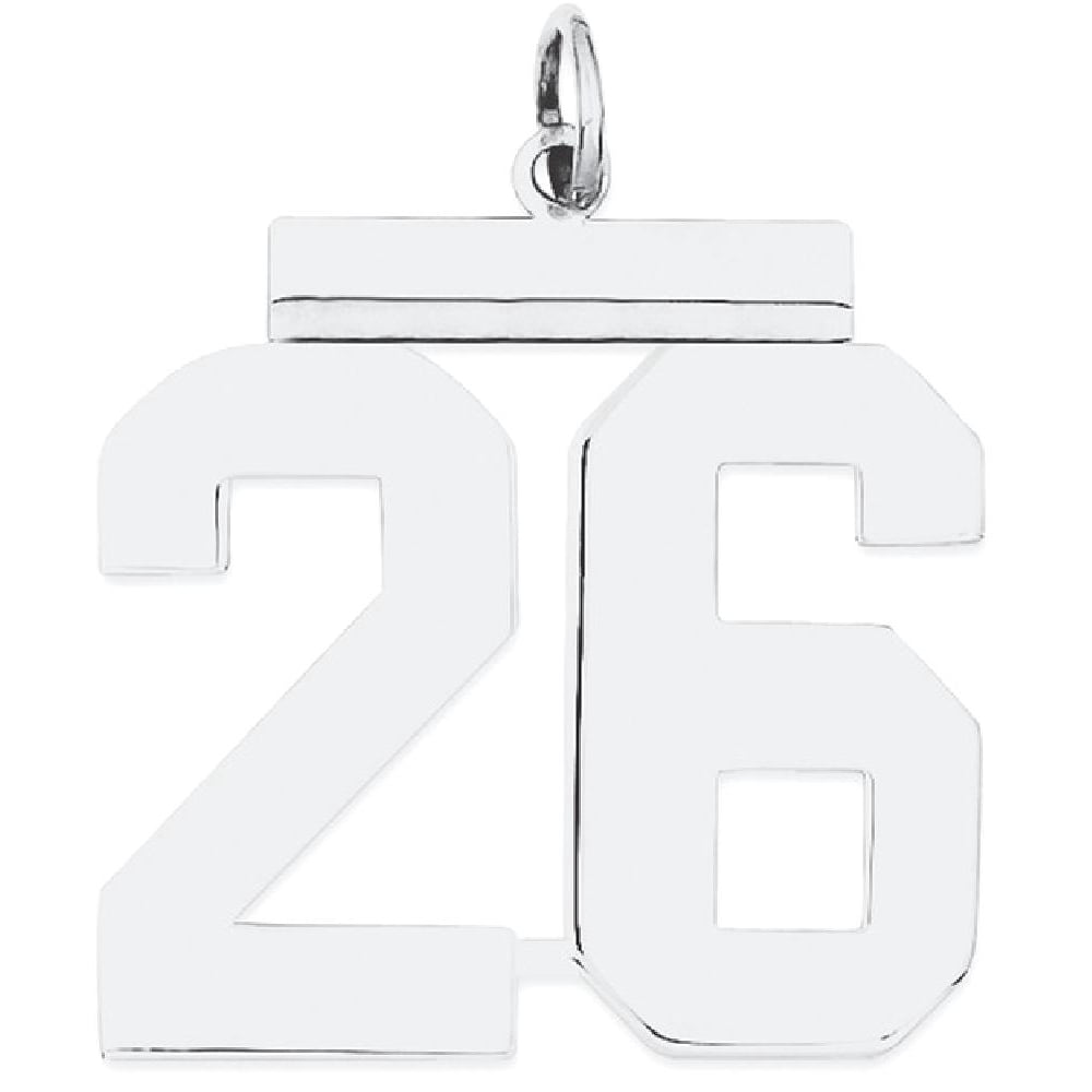 IceCarats - 925 Sterling Silver/ Number 26 Pendant Charm Necklace ...