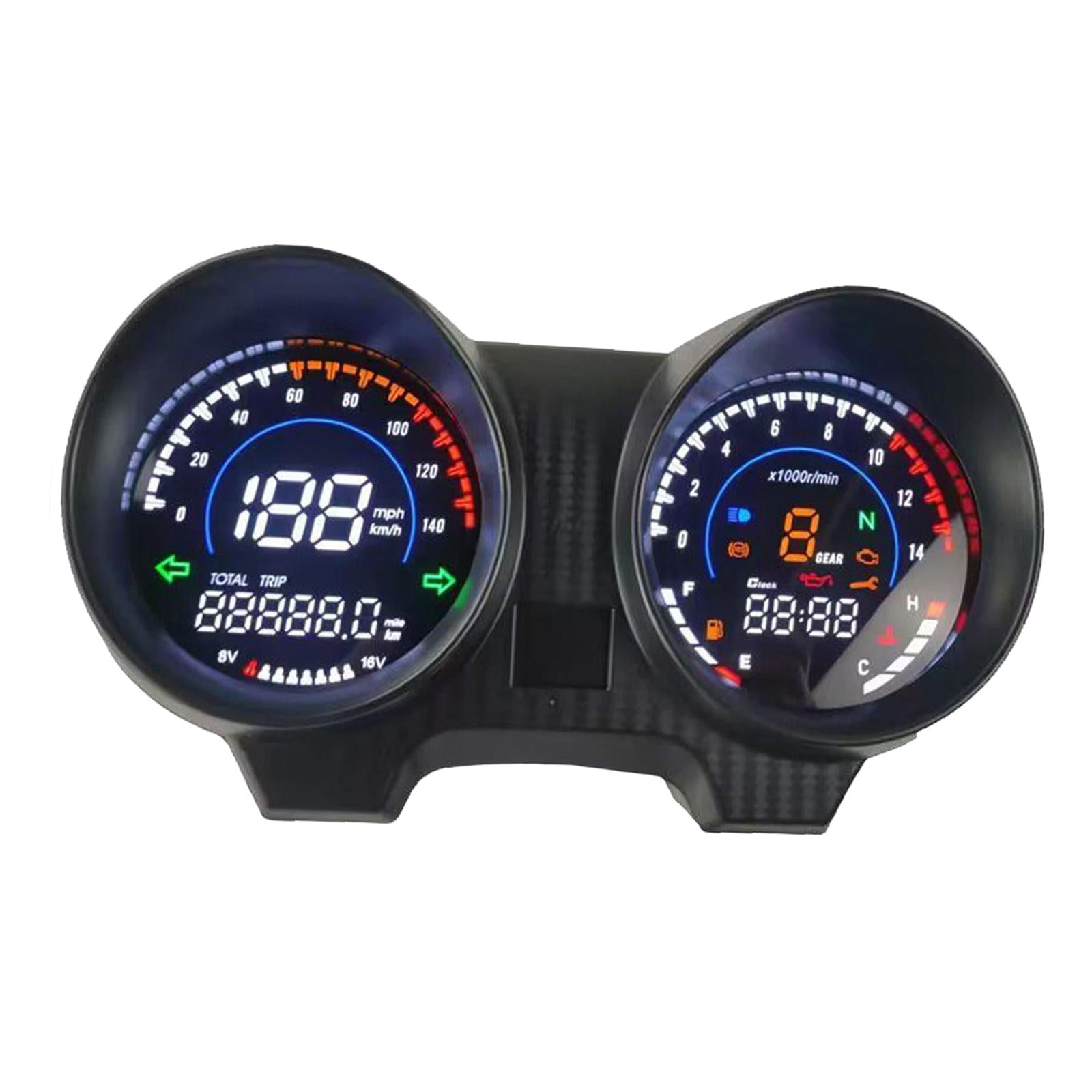Motorcycle Tachometer LED Display with Backlit Meter Cluster for Brazil ...