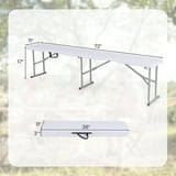 Costway 2 PCS Portable Folding Bench with Convenient Handle Non-slip ...