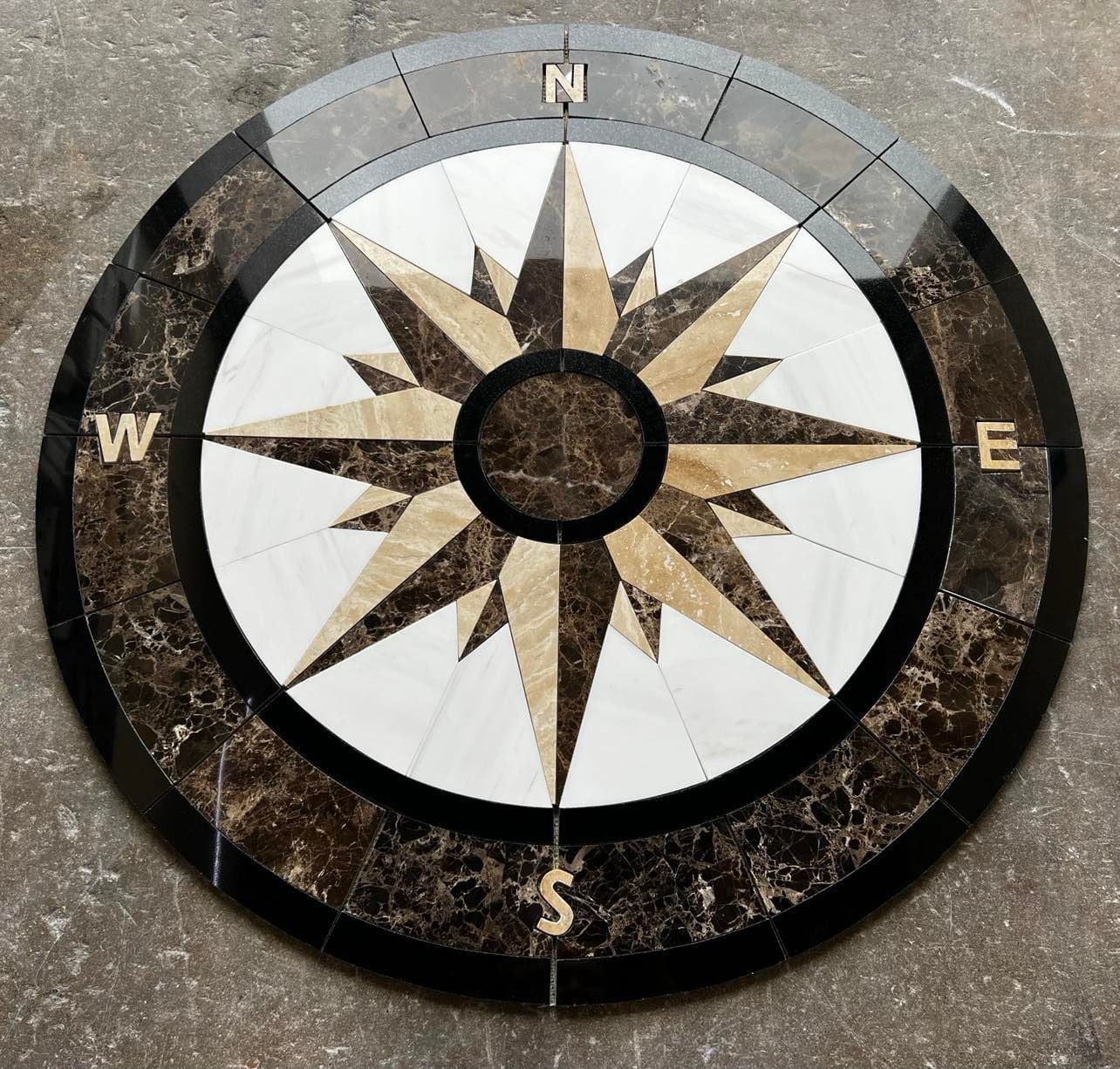 Floor Marble Medallion 42''x42'' - Walmart.com