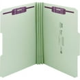 Smead SafeSHIELD® Fastener Folders GY/GN 25/BX Legal (19944) - Walmart.com