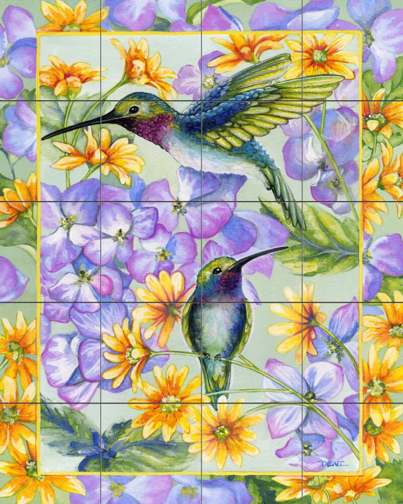 Tile Mural Kitchen Backsplash - Daisy Duo-DF - by Denise Freeman ...