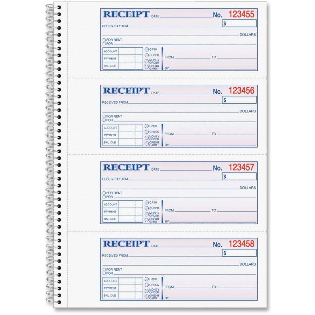 Libro de Recibos Adams Dinero/Alquiler Sin Carbón de 2 Partes, 200 ...