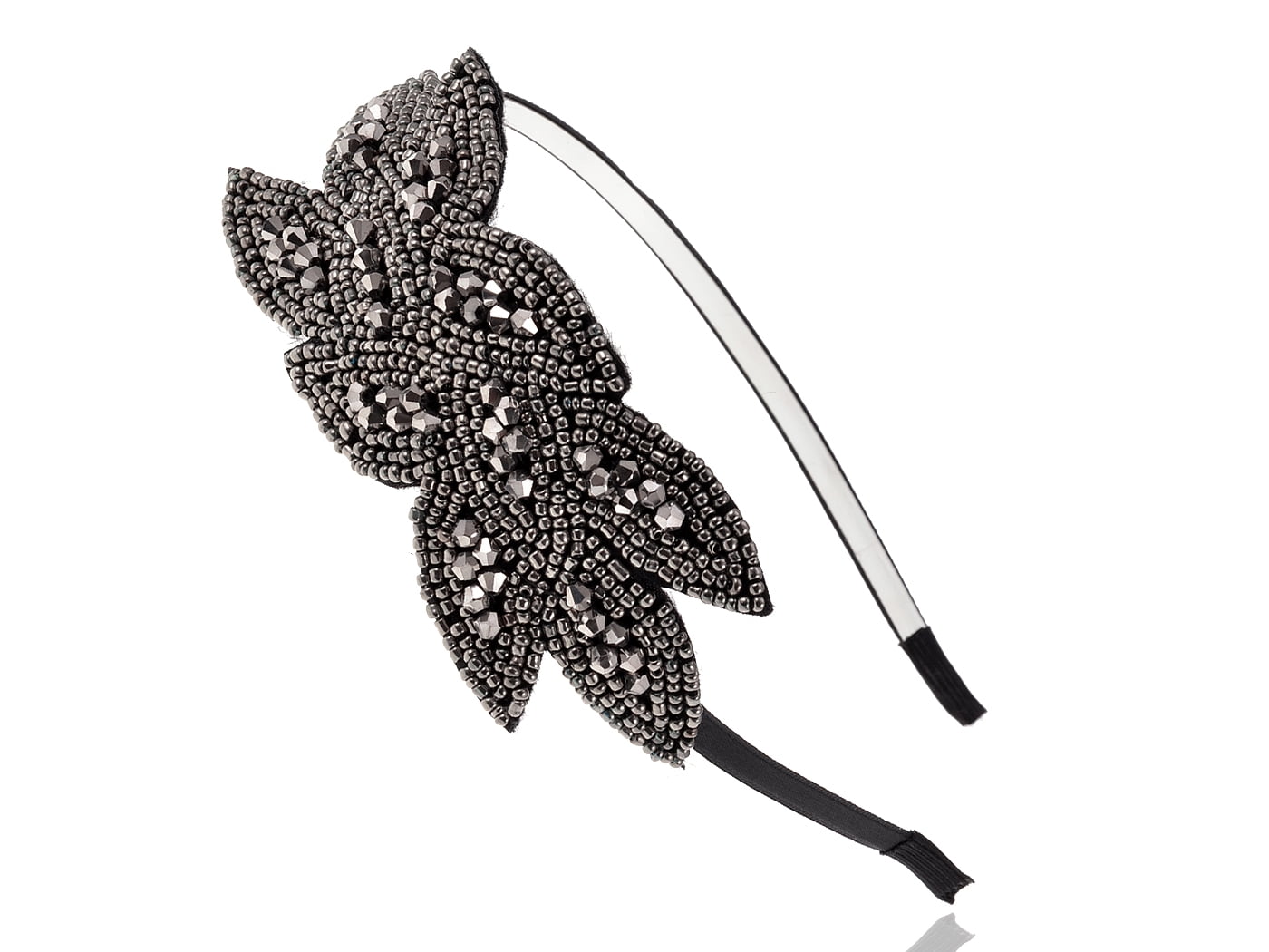 Alilang 1920s Black Beaded Leaf Flapper Headband - Walmart.com