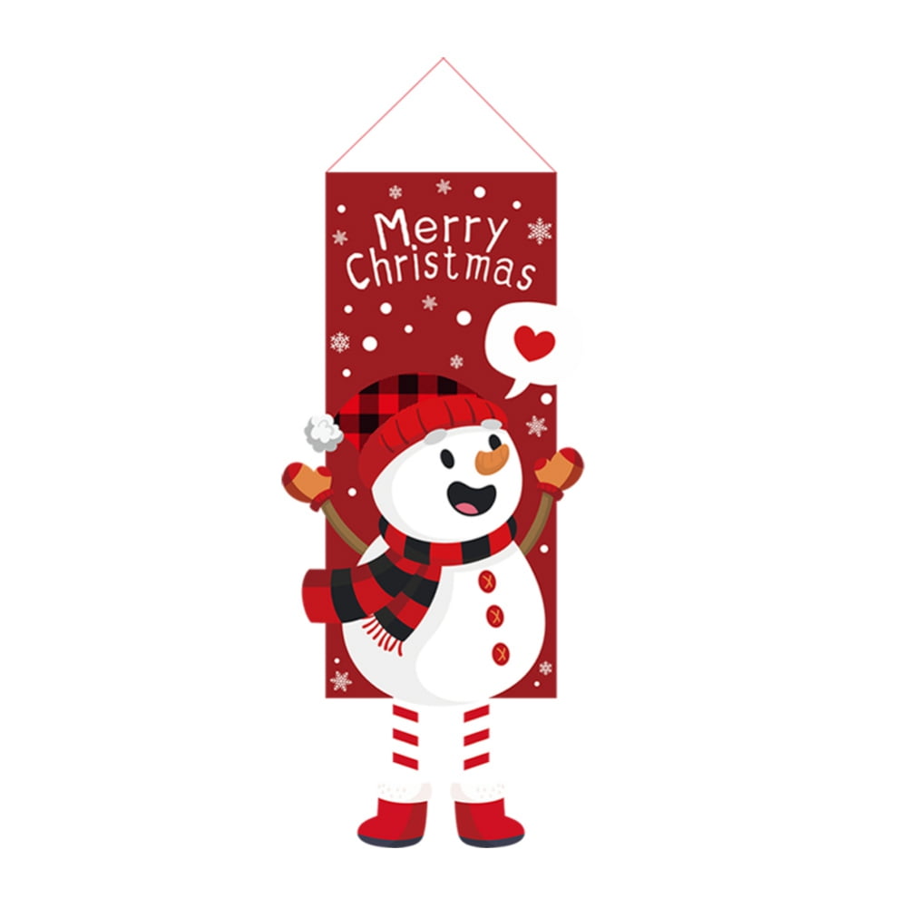 Christmas Wall Hanging Flag, Christmas Door Hanging Sign Porch Sign ...