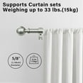 Ridicili 5/8" Single Telescoping Curtain Rod with Reticulated Ball ...