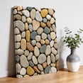 Brown Cobblestone Style Canvas Wall Art for Living Room, Modern ...