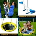 Sportspower Outdoor Super 8 Fun Metal Swing Set with 6’ Heavy Duty ...