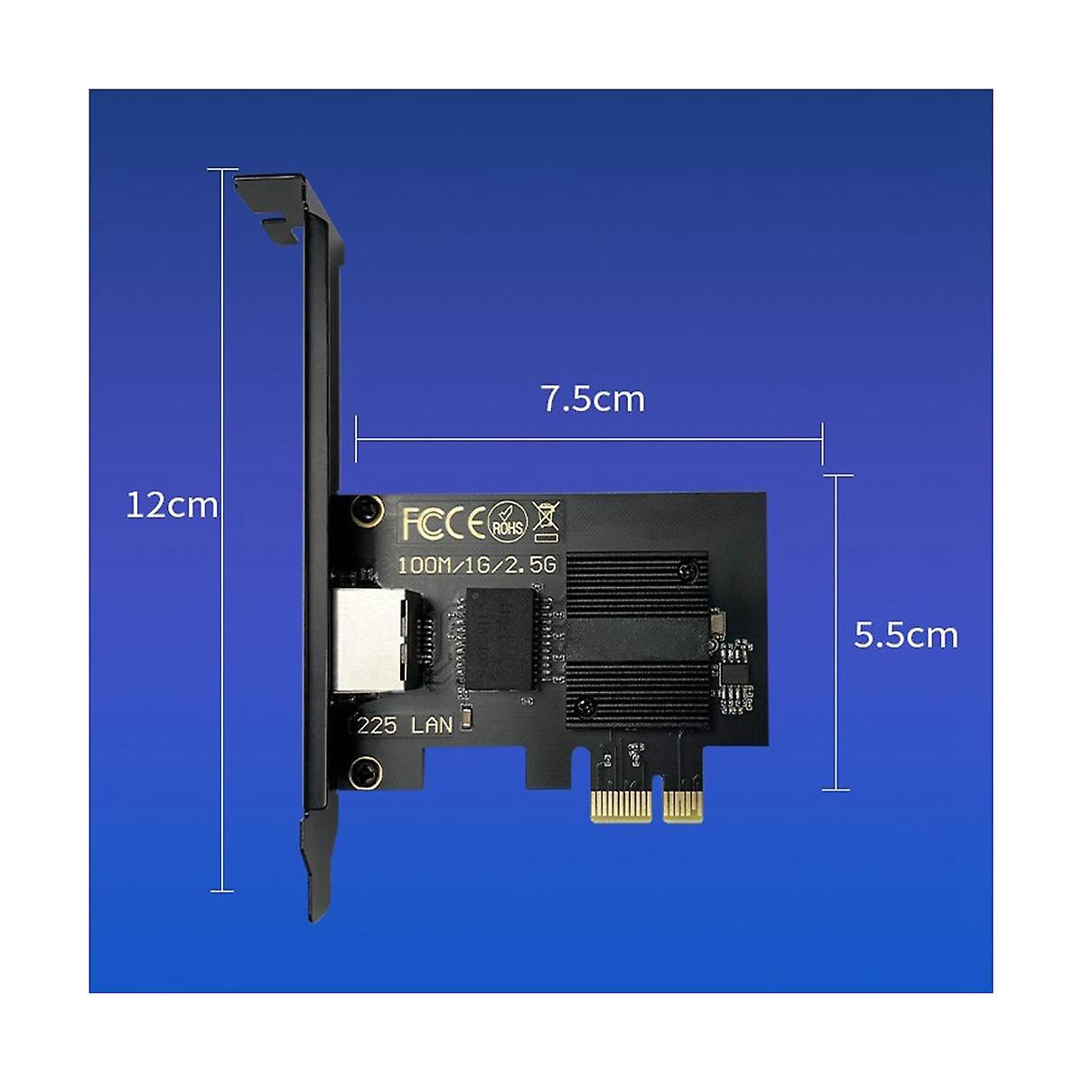Tarjeta de red Gigabit Ethernet Pci-e Pg-1225-v 10/100/2500mbps 1gbps/2 ...