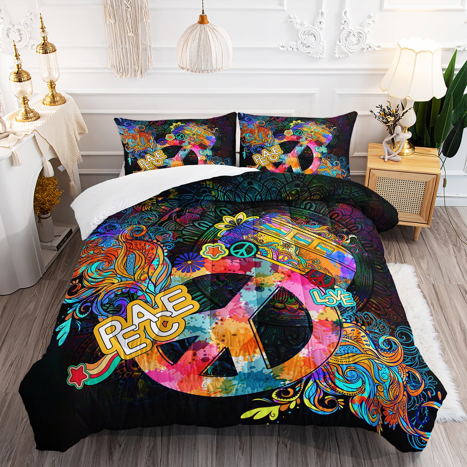 Hosima 3-Piece 3D Digital Printed Comforter Set ，Unique Design with ...