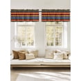 Colored Stripes Window Valance, Abstract Art 2 Pack Decorative Curtain ...