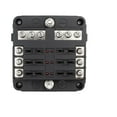 Lookseven 6 Way Fuse Block 12v Waterproof Led Warning Indicator And Damp Proof Cover