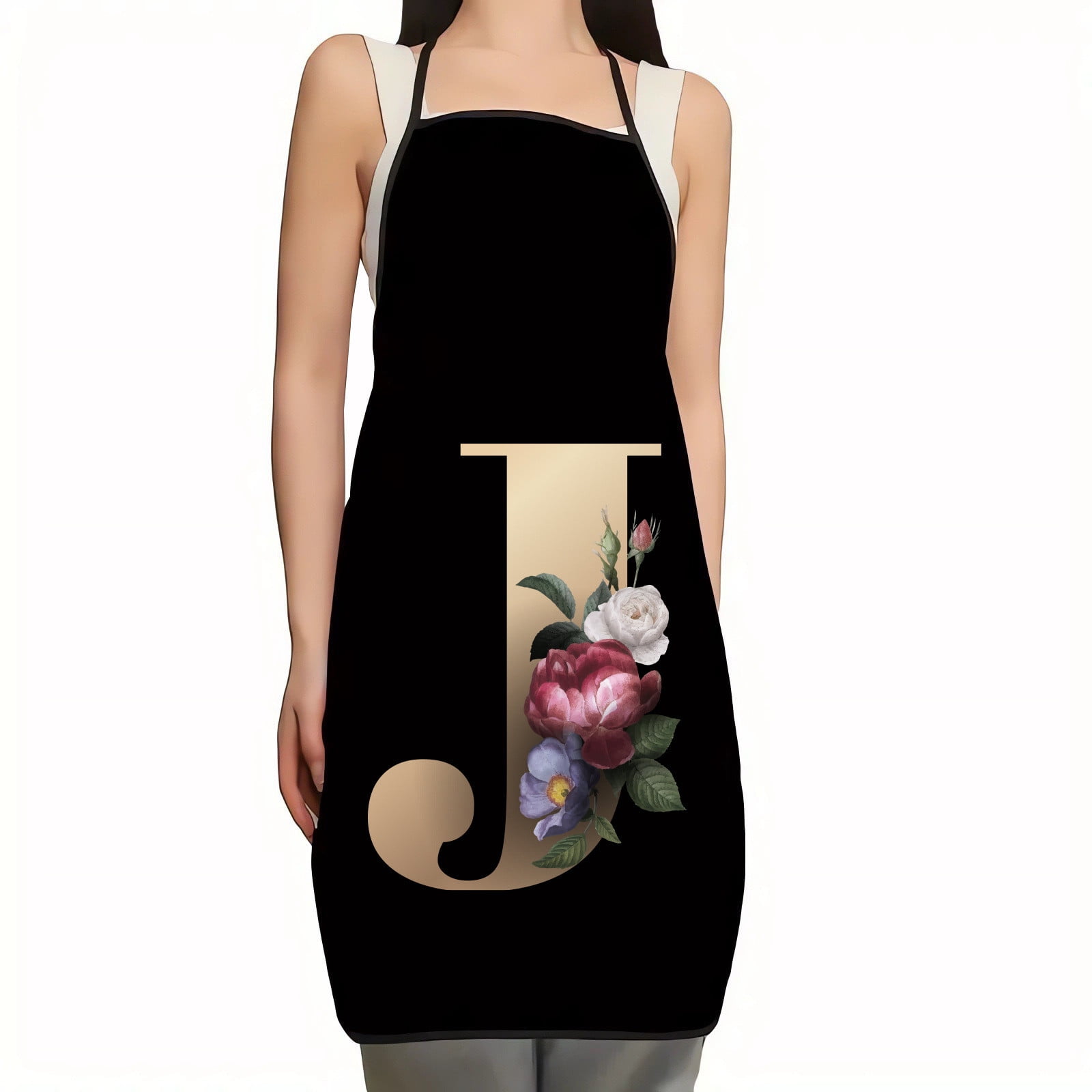 Click here for Egnmcr Apron Flower Letter Pattern Kitchen Fouling... prices