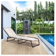 Foldable Chaise Lounge, 3-Position Reclining, Portable Beach Chair ...