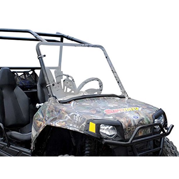 SuperATV Scratch Resistant Full UTV Windshield for 2014+ Polaris RZR ...