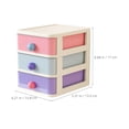 BESTYASH Multi Color 3 Drawer Storage Box Compact Desktop Organizer for ...